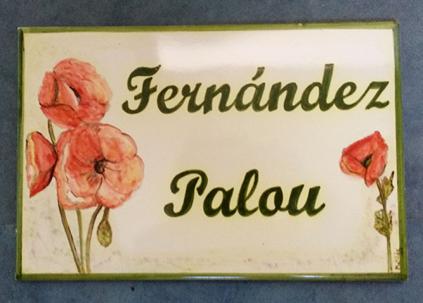 Rótulo familiar | Cerámica Artística | Matilde